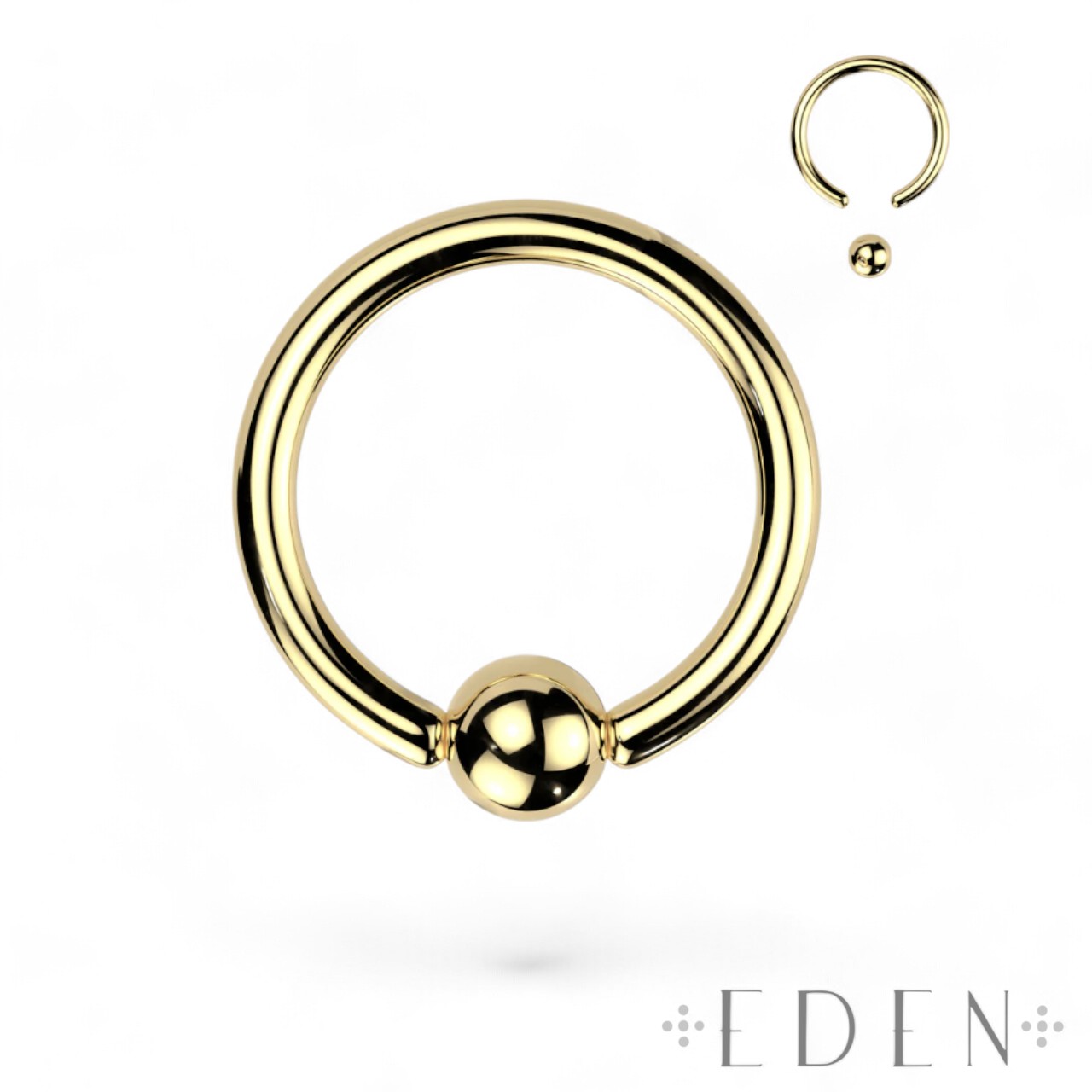 Gold Ball Closure Rings | Eden