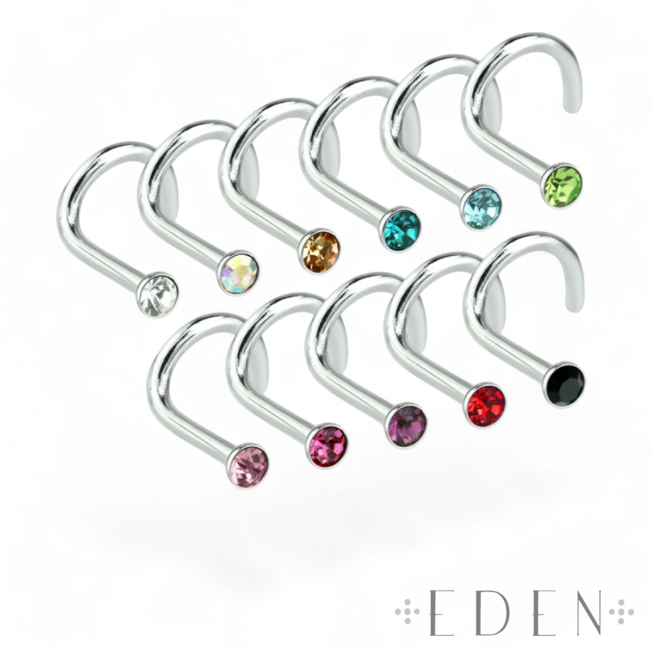 Nose Screw with Press Fit Gem | Eden
