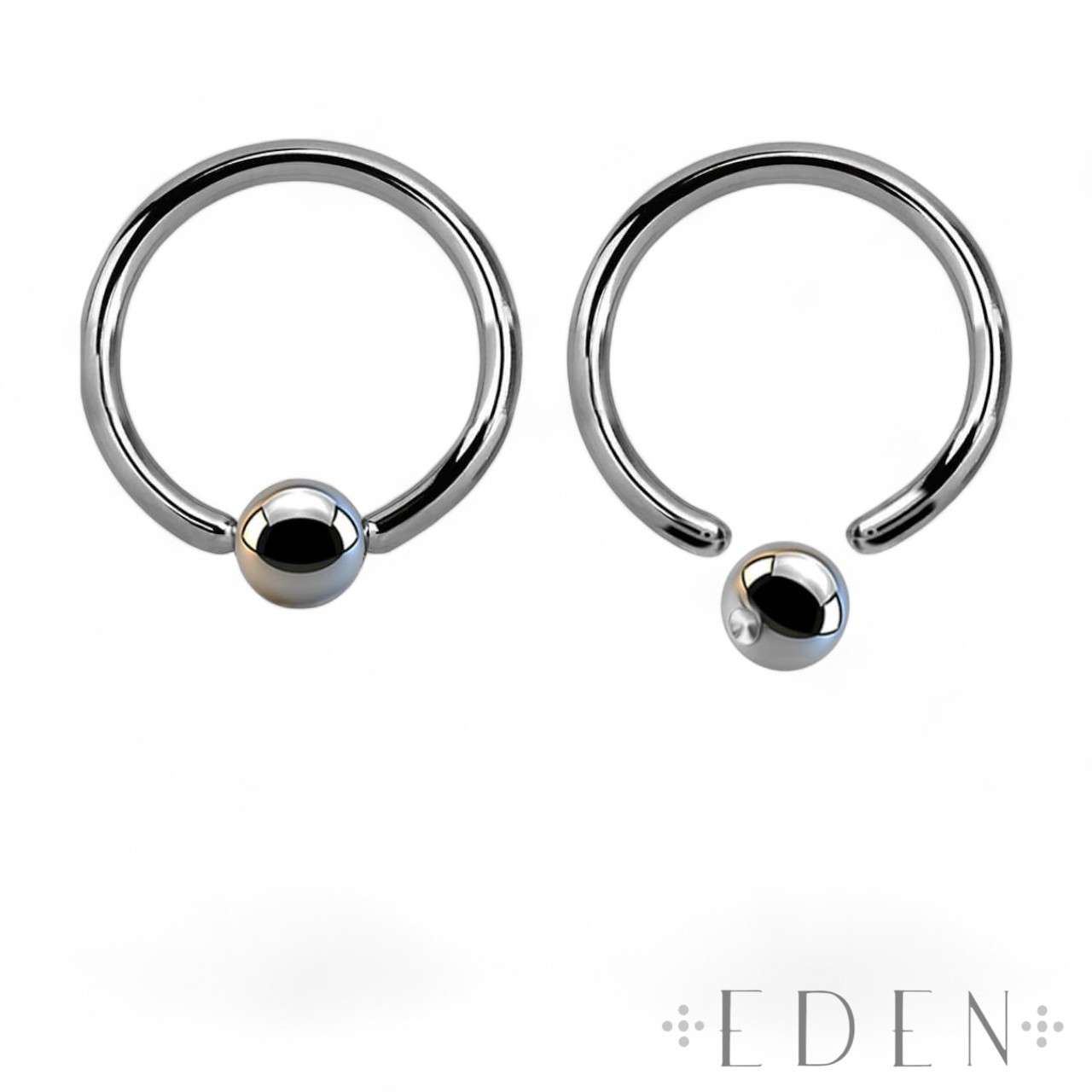 Titanium Ball Closure Rings | Eden